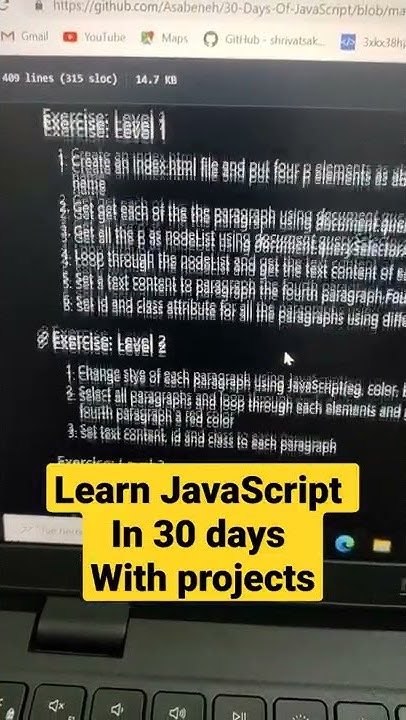 learn JavaScript in 30 days with mini project 😱😱😱 - YouTube