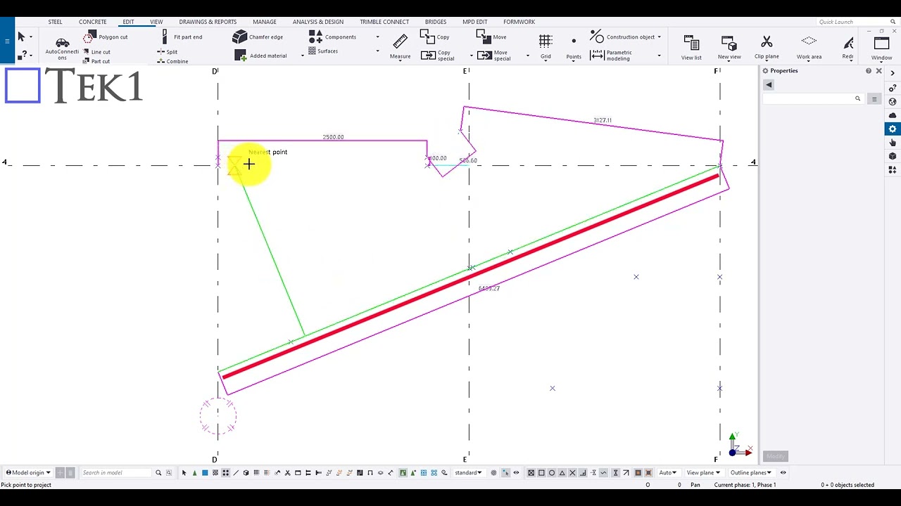 Tekla Basic - Learning Point tool in Tekla - Part - 1 - YouTube