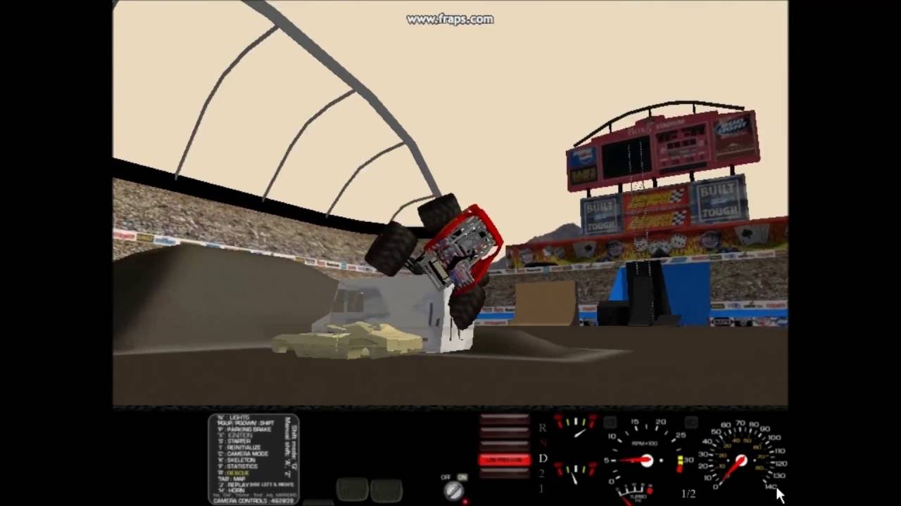 Rigs of Rods Monster Jam Madness Crashes and Saves - YouTube