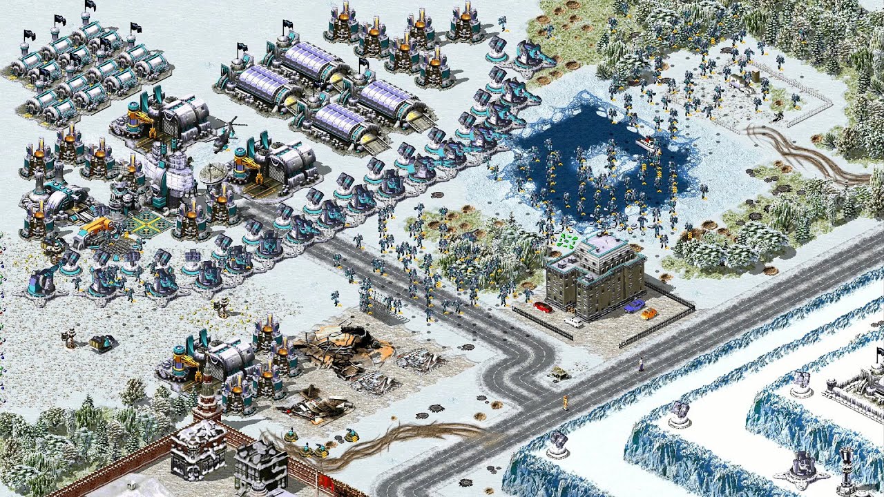 Red Alert 2 Ice Mountain Base V1 Map Attack Extra Brutal AI Enermy ...