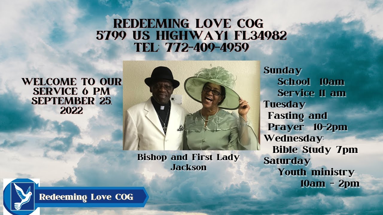 Redeeming Love Church of God PSL Live September 25, 2022 - YouTube