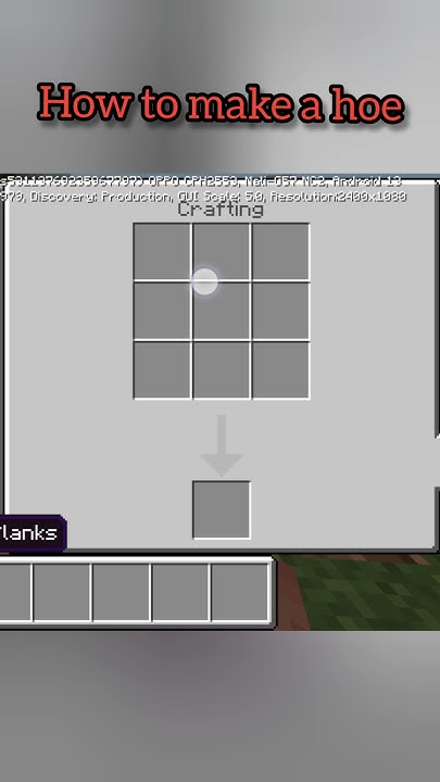 How to make a hoe in Minecraft for beginners #shorts - YouTube