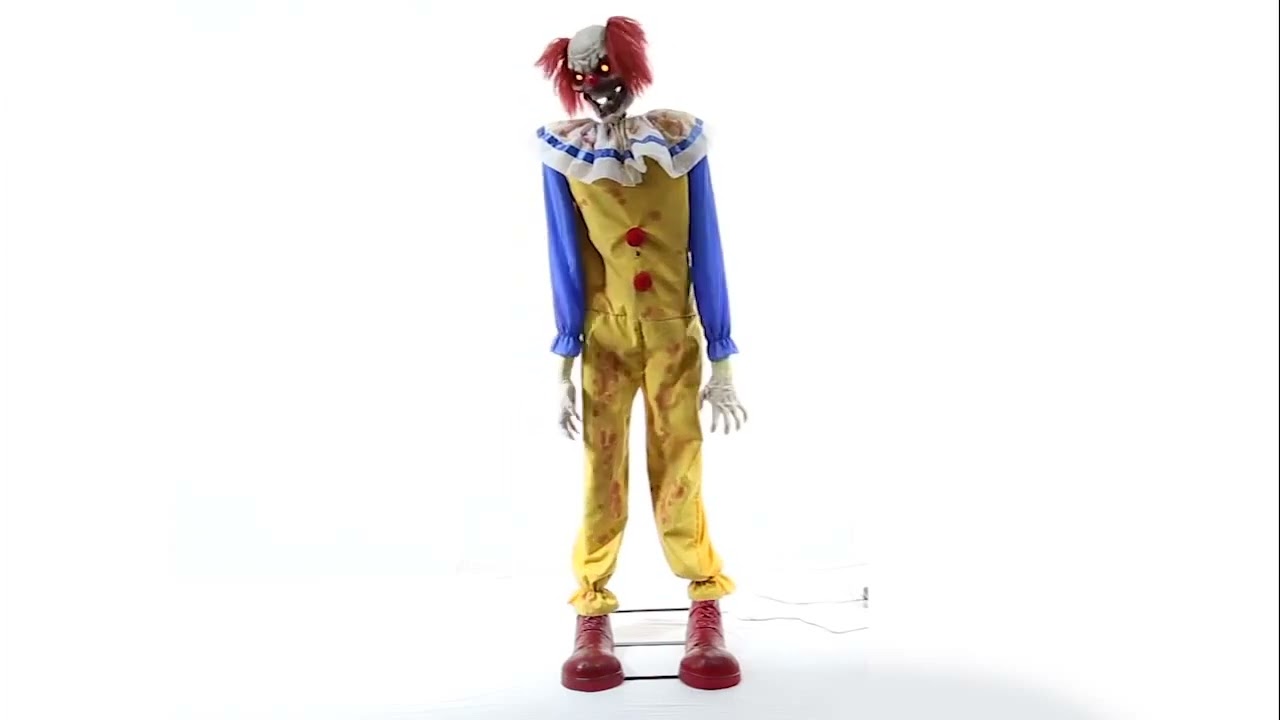 "Twitching Clown" Electric Animated Halloween Prop - YouTube