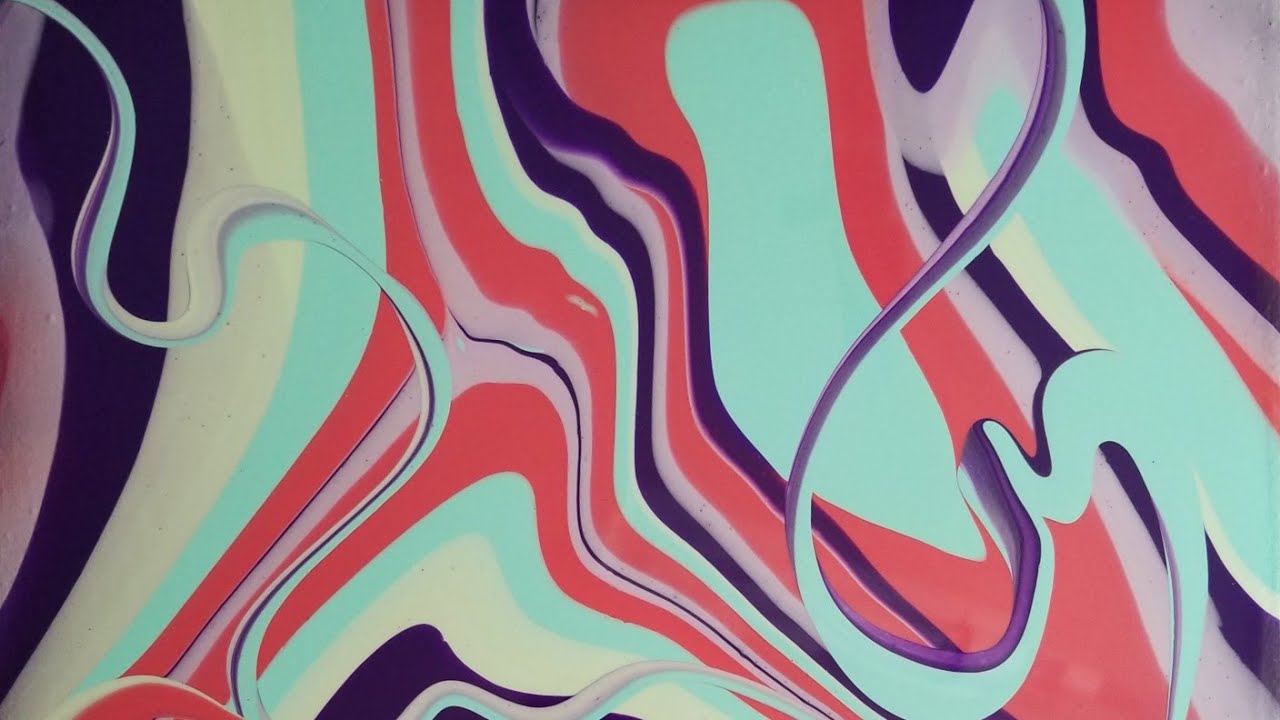 (153) ACRYLIC POURING PUDDLE POUR - POP ART Effect using ARTEZA PEARL ...