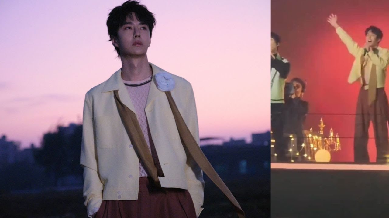 王一博可爱地向MTJJ挥手。 王一博今晚2024湖南卫视跨年演唱会官图 #wangyibo #xiaozhan # ...