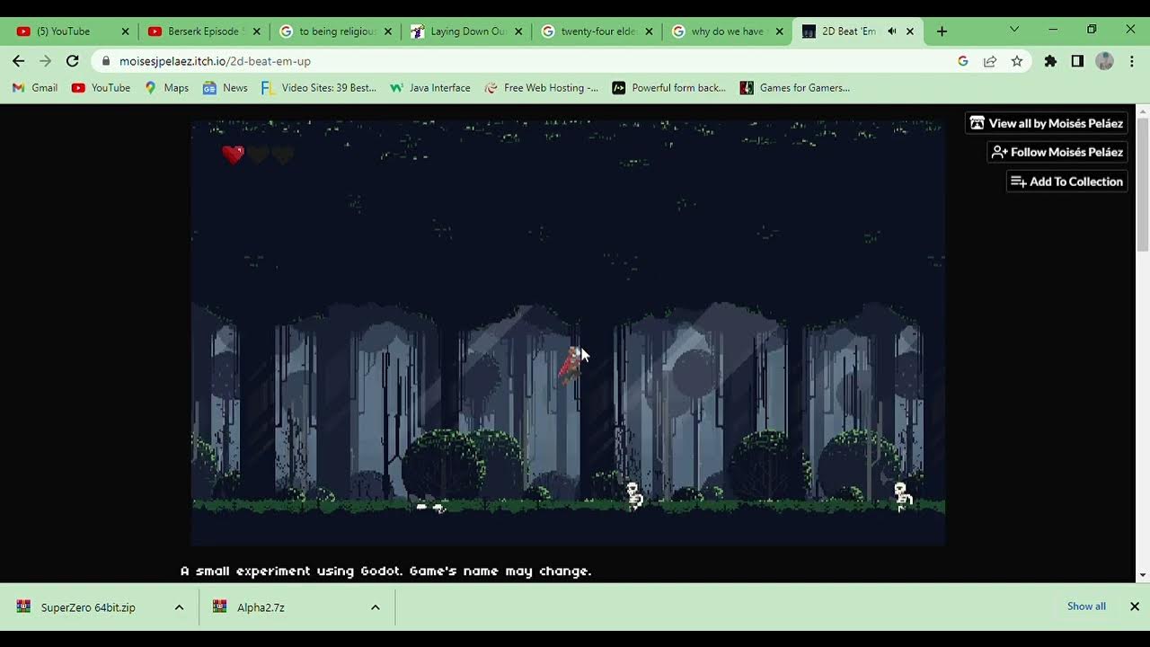 2D Beat 'Em Up - gameplay Godot hack n slash Action Platformer - YouTube