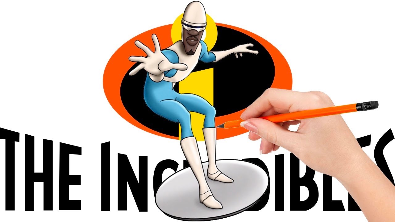 How to draw Lucius Best (Frozone), the ice creator from The Incredibles ...