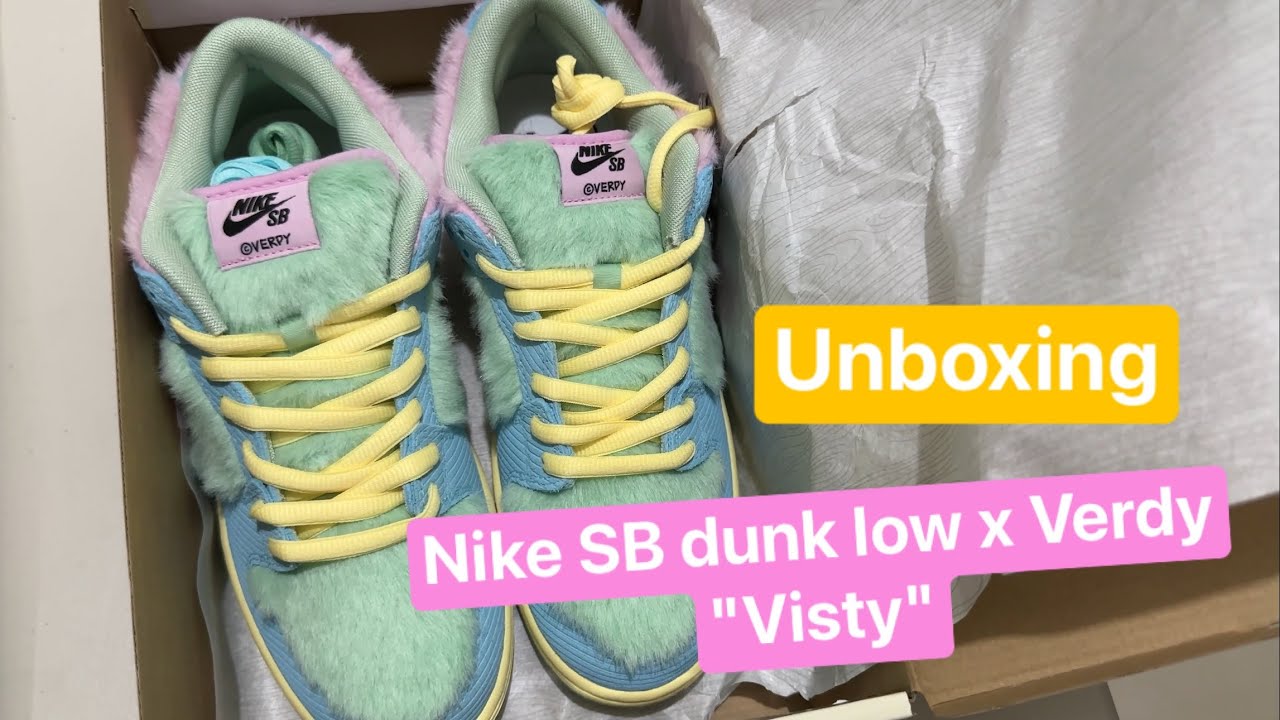 BEST NIKE SB OF 2024? | UNBOXING | NIKE SB DUNK LOW x VERDY "VISTY ...