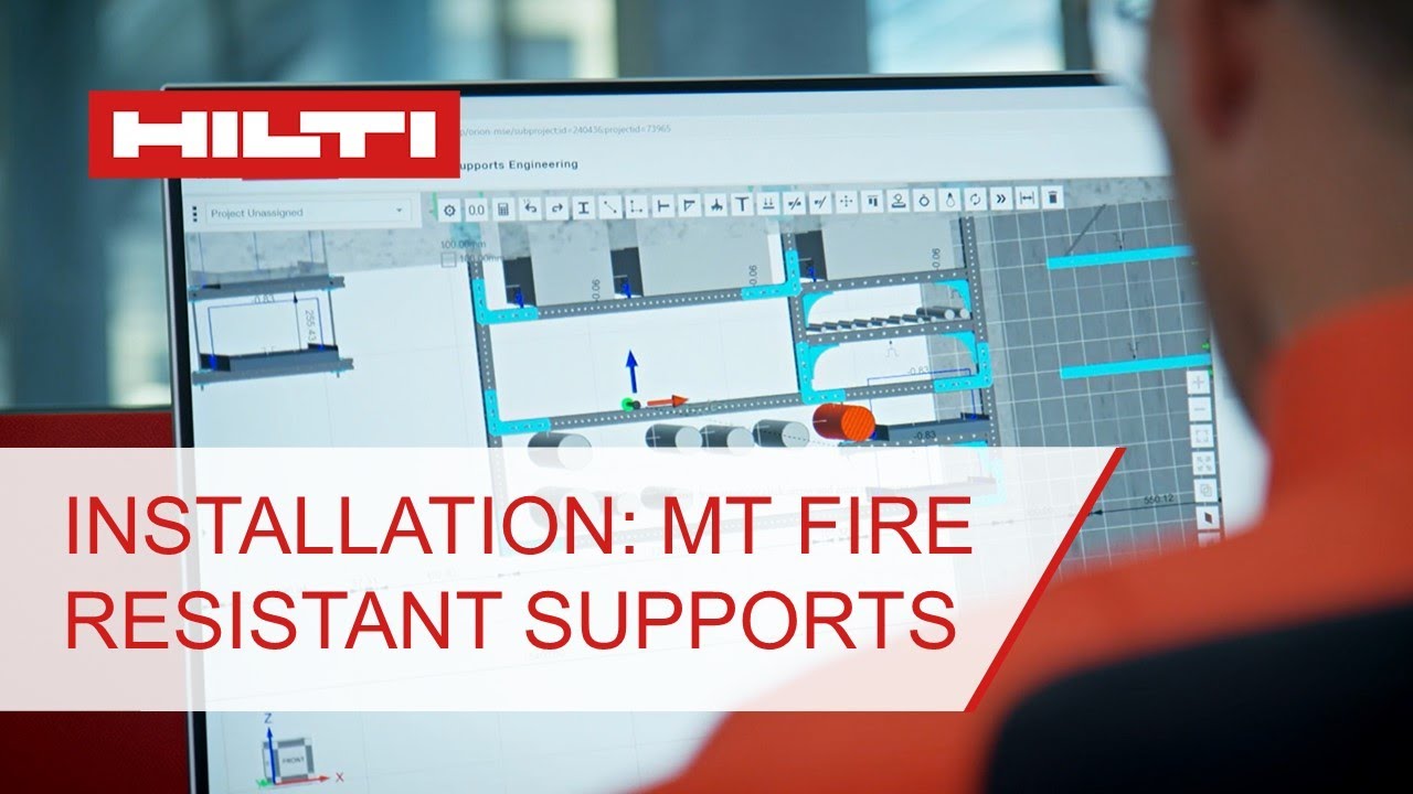 Hilti Installation: MT fire resistant supports - YouTube