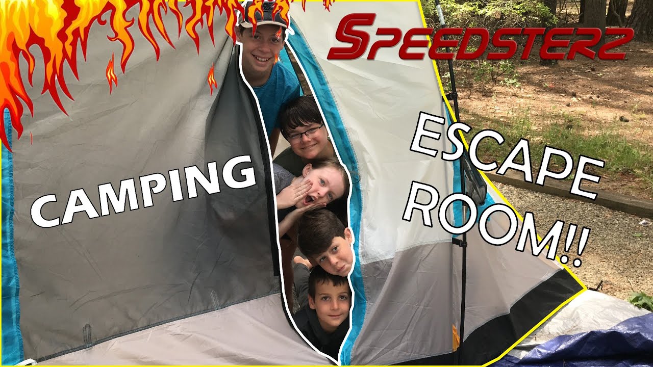 Getting out of a CAMPING Escape Room!! - YouTube