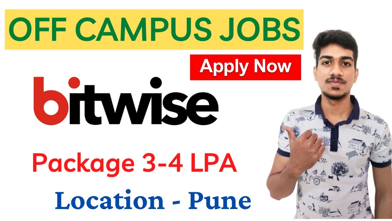 Bitwise Off Campus Drive 2021| BE/BTECH/MCA 2021 Batch| Freshers Hiring 2021|Recruitment Drive ...