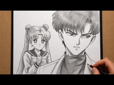 How to Draw Usagi Tsukino & Mamoru Chiba (Step-by-Step for Beginners) – Easy Anime Tutorial