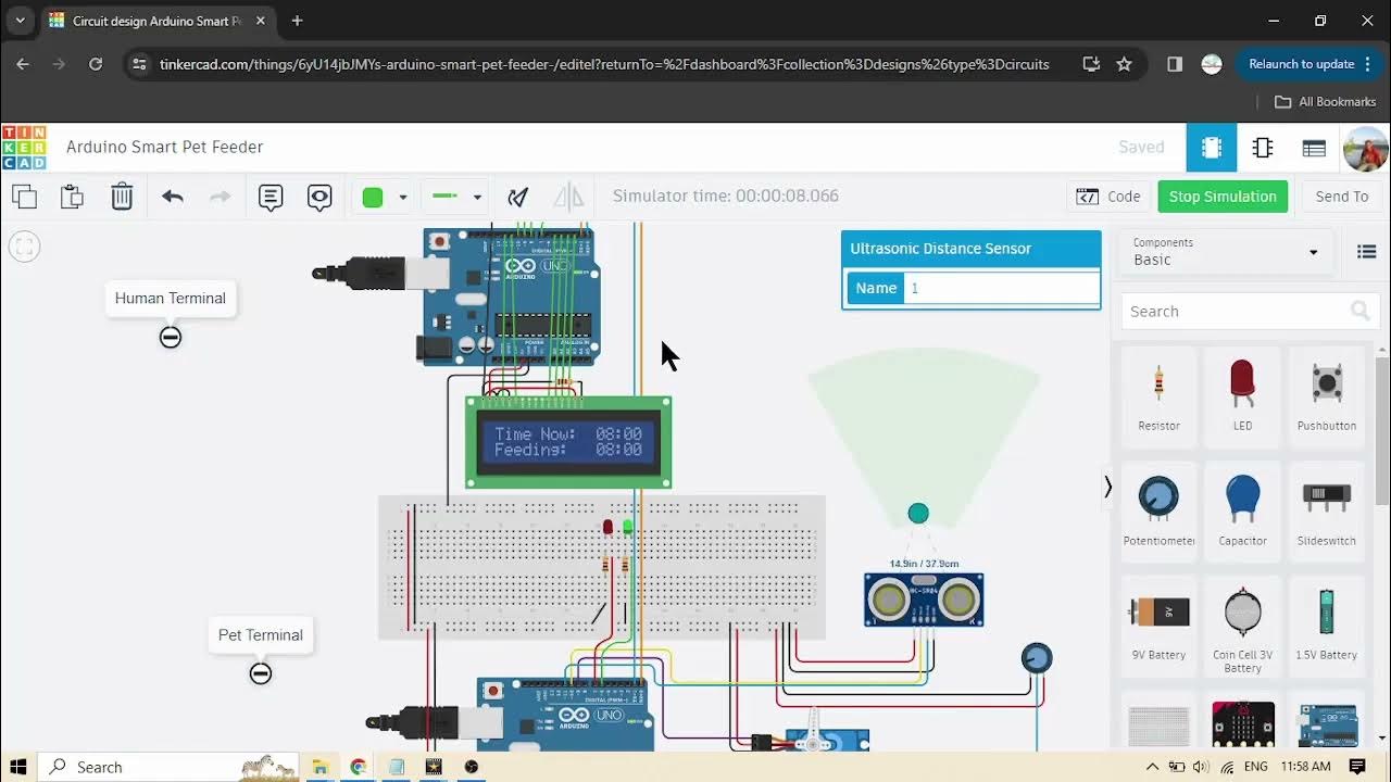 Arduino Tinkercad Pet Feeder - How to make Arduino Pet Feeder - YouTube