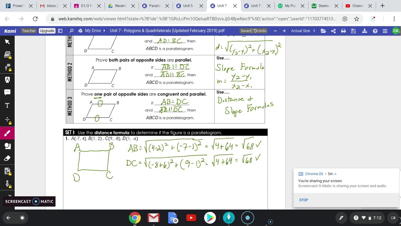 Proving Parallelograms in the Coordinate Plane - YouTube