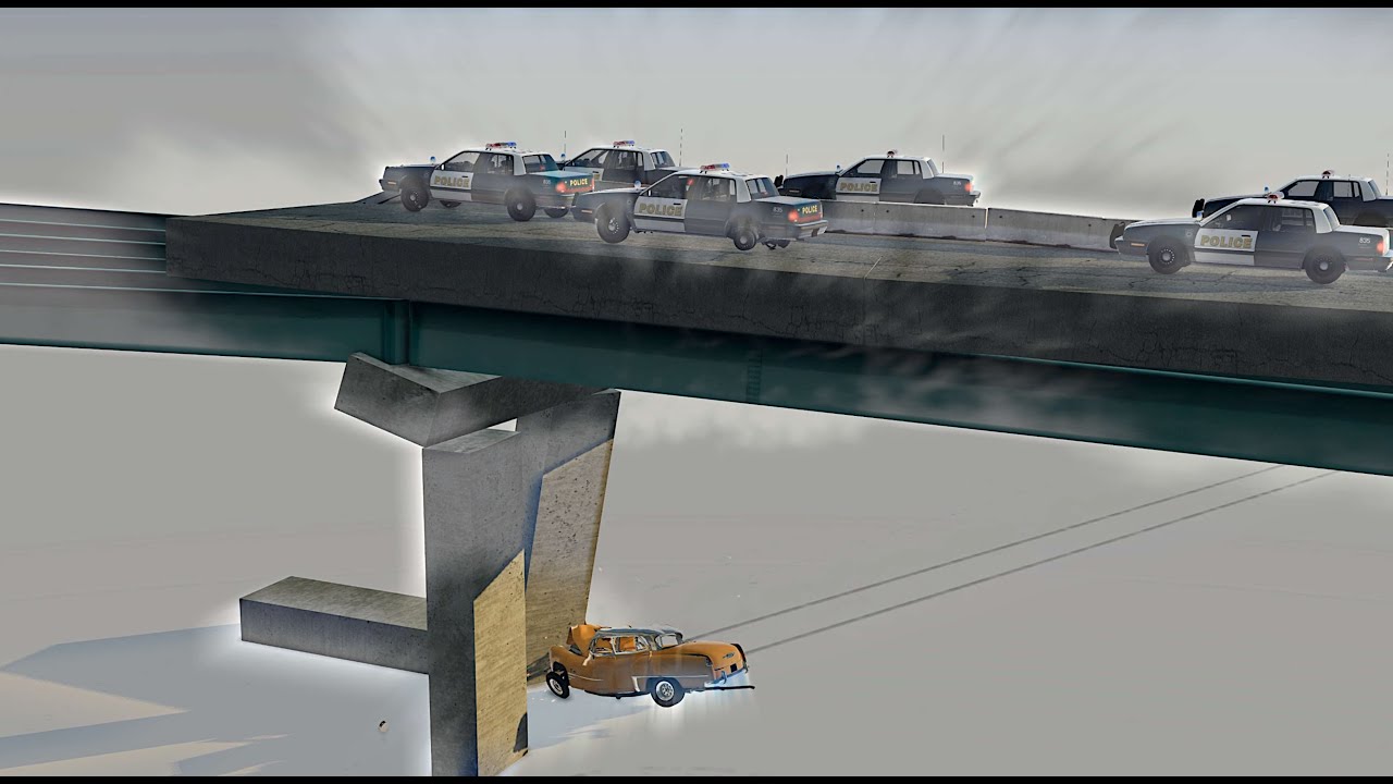 Cars VS Destruction Bridge - Sneak Preview - YouTube