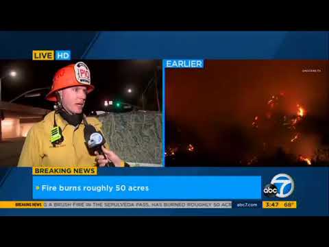 Sepulveda Fire Update | LAFD PIO Captain Erik Scott with ABC 7 - YouTube