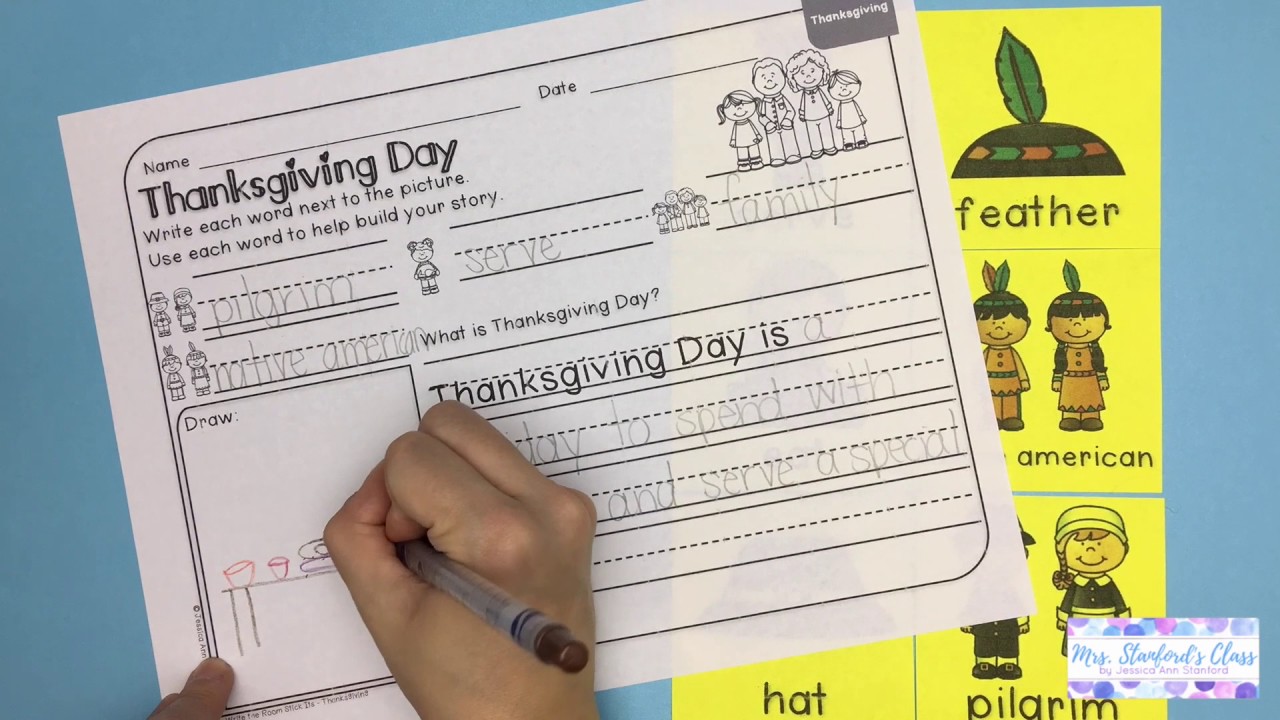 Thanksgiving - Write the Room Writing Prompts - YouTube