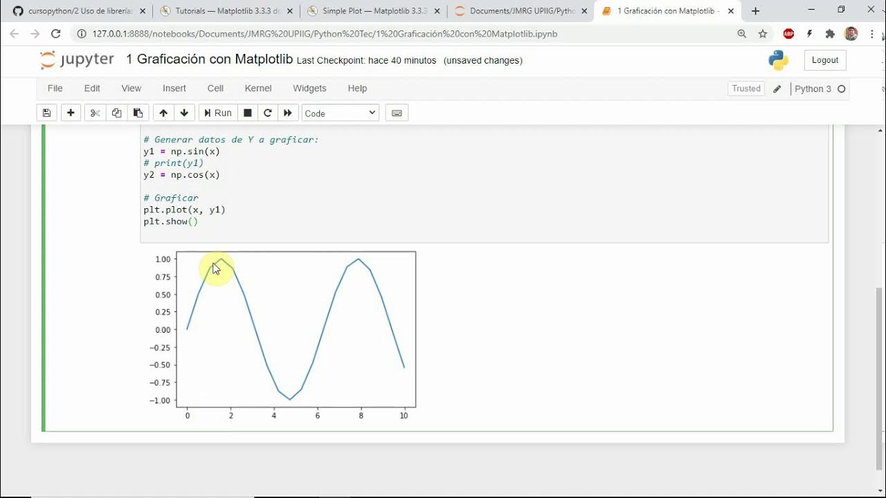 Como Graficar En Python Matplotlib Youtube