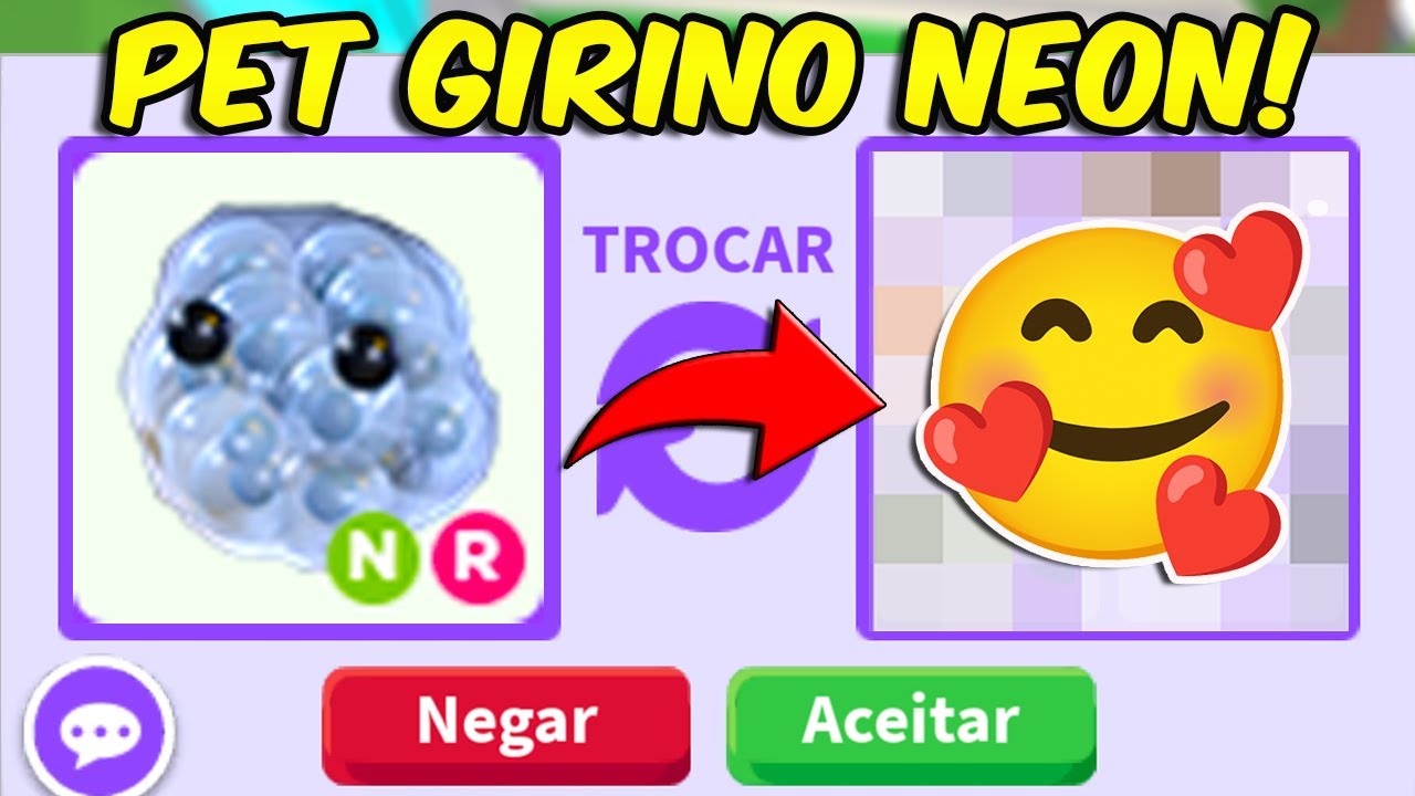 TROCANDO *NOVO PET* GIRINO NEON (Neon Frogspawn) NOVA ATUALIZAÇÃO MEMES ...