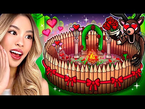 I Built A VALENTINE'S DAY BASE In 99 Nights In The Forest