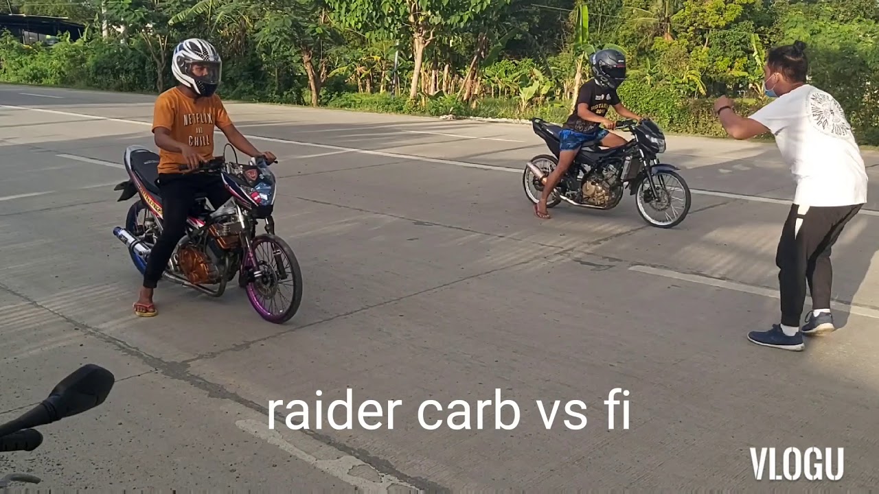 Iloilo c1 raider drag race carb vs fi - YouTube