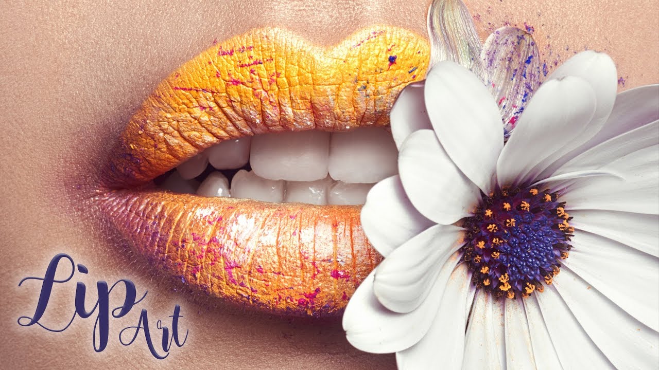 ∆ Lip Art - Flower inspiration | Harlequin' Girl - YouTube