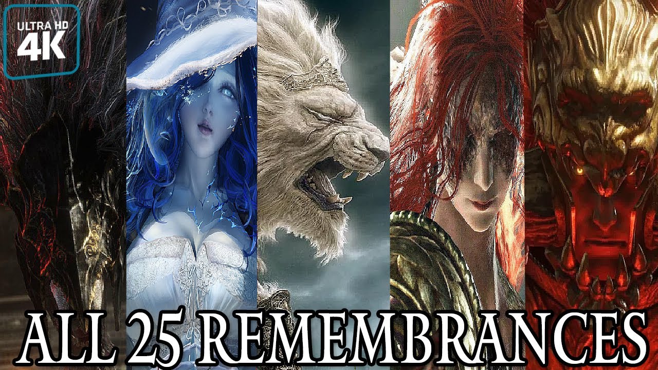 ELDEN RING - All Remembrances (All Main Bosses & DLC) + True Ending 4K ...