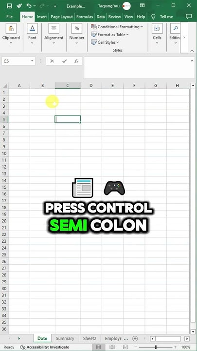 How to add date and time quickly in excel 📅 - YouTube