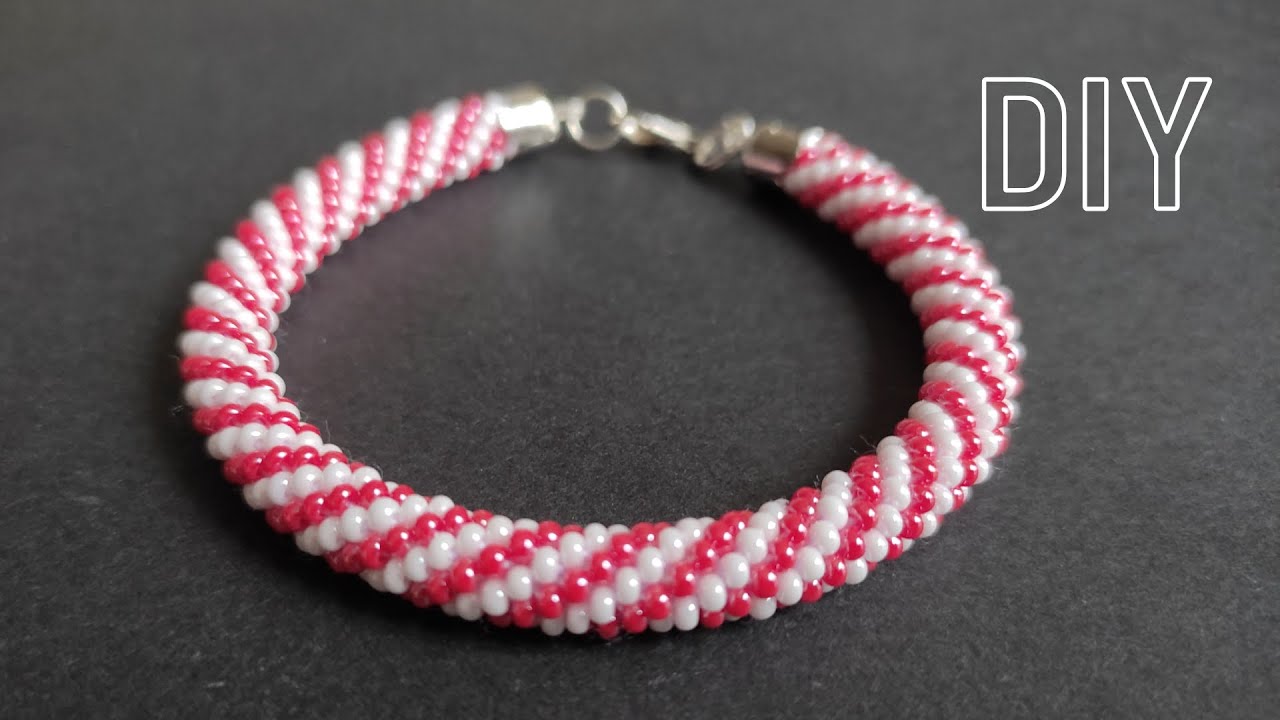How to crochet seed bead bracelet, beading tutorial, crochet with beads ...