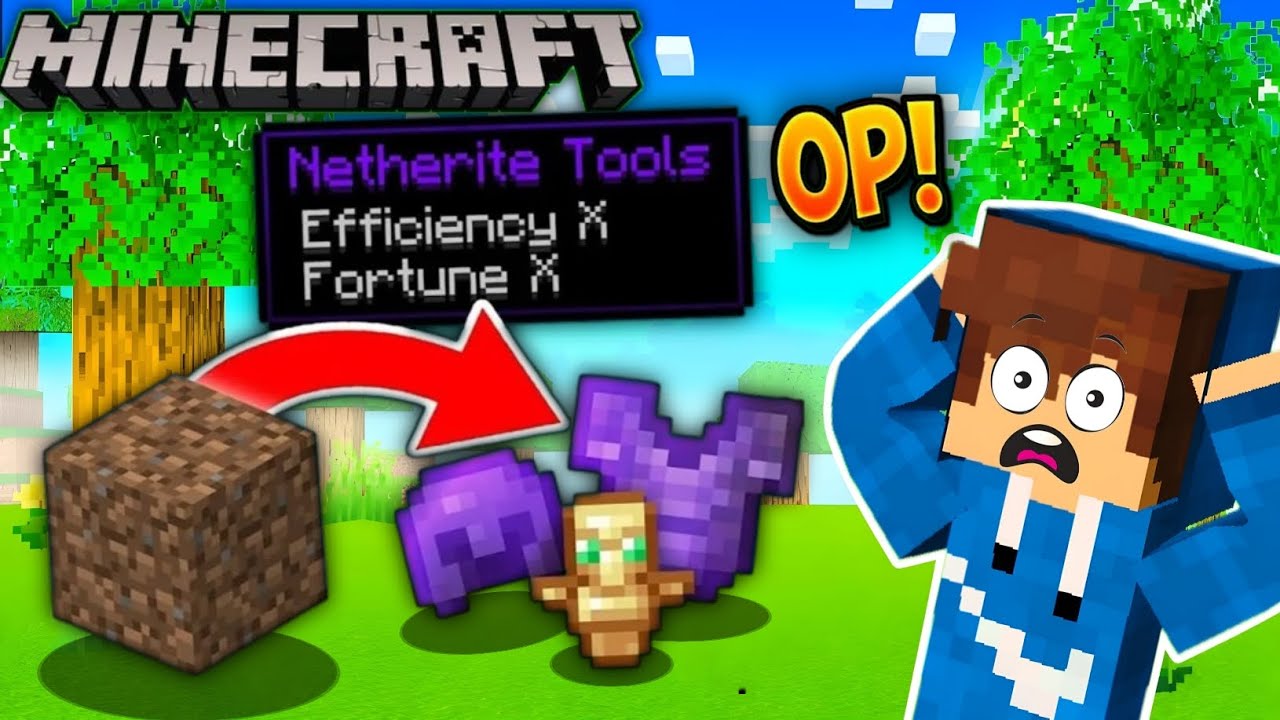 MINECRAFT, But DIRT💩 DROPS SUPER OP LOOT🤑 - YouTube