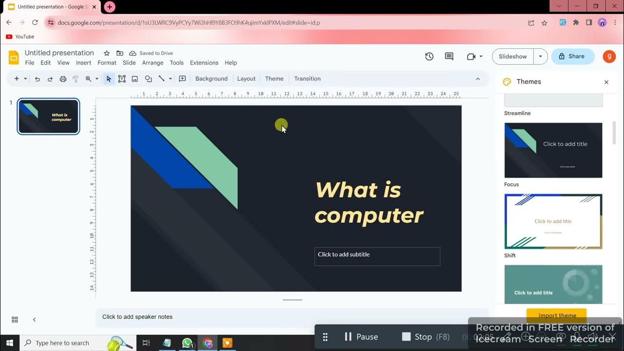 how to make presentation in google slide - YouTube