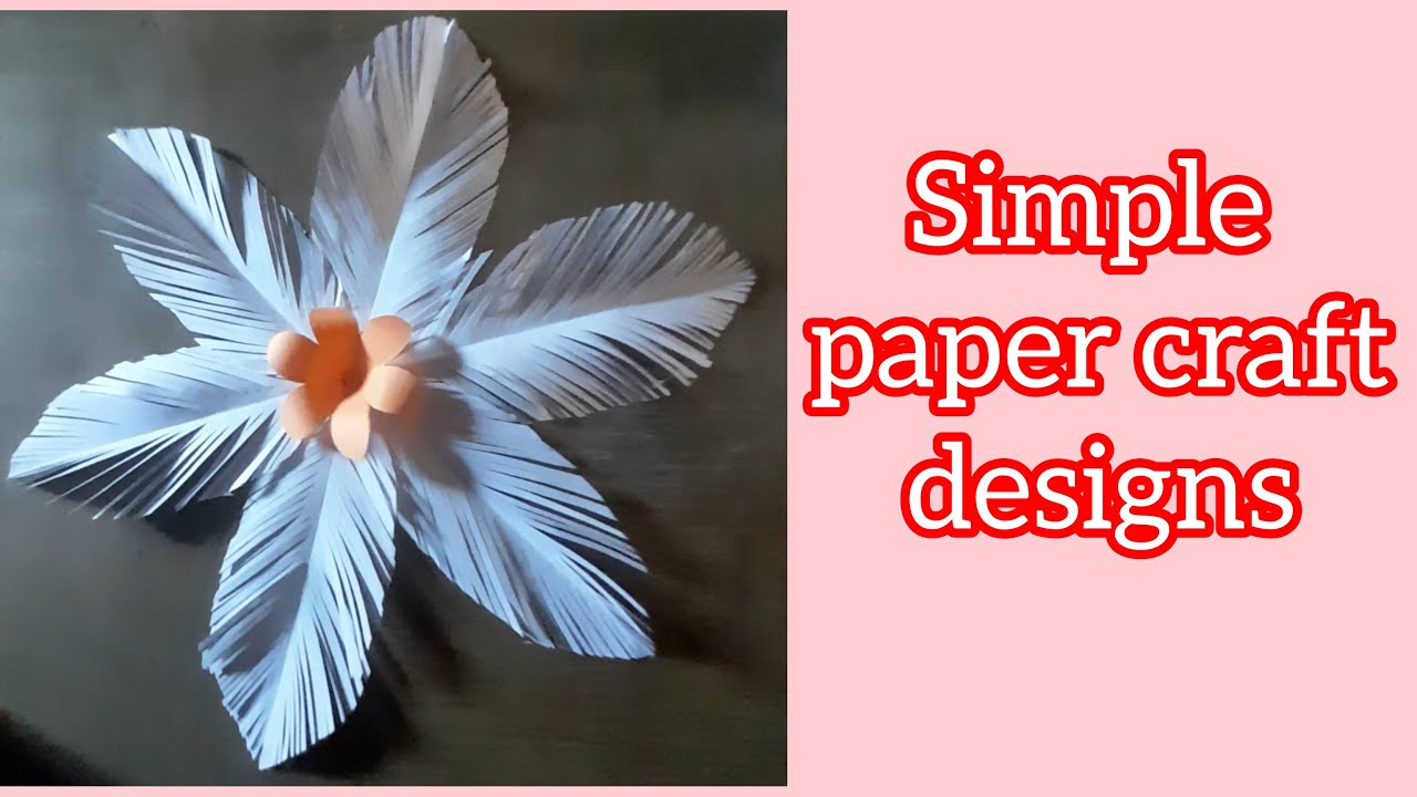 Craft designs for decoration white paper craft - YouTube
