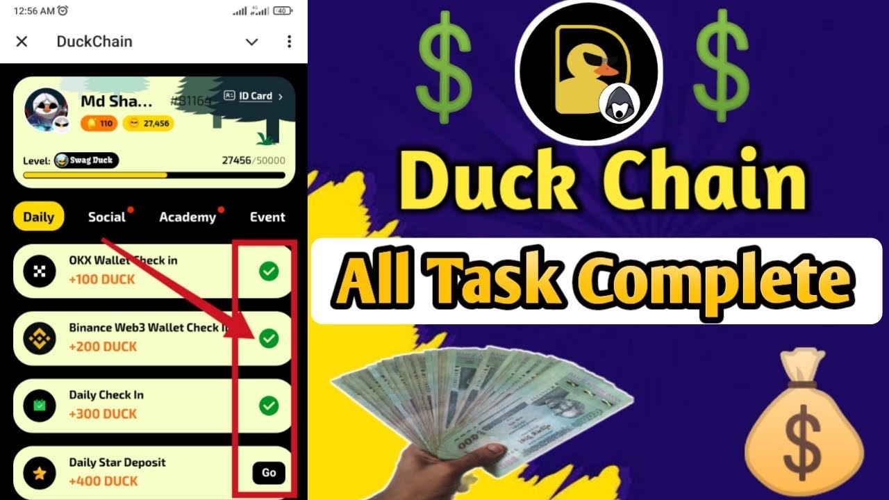 Duck Chain All Task Complete || Duck Chain 18 November Snapshots ...