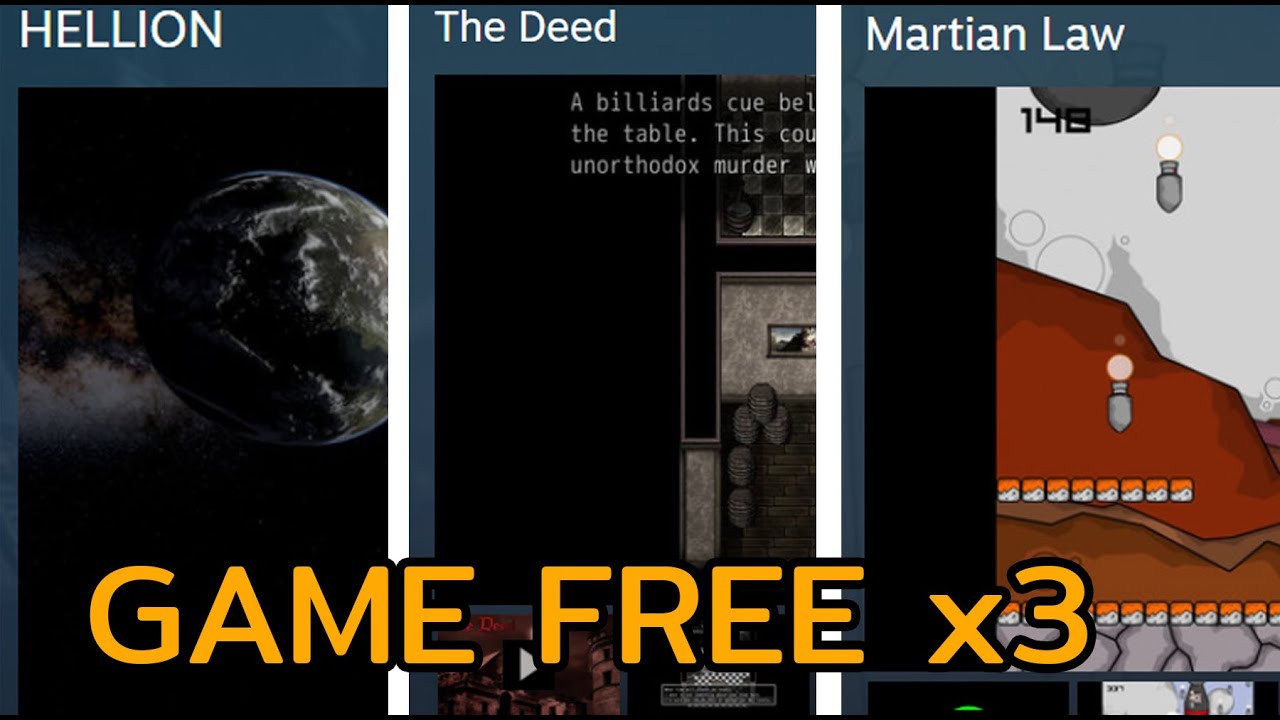 HELLION/The Deed/Martian Law เกมฟรี steam รับด่วนนน - YouTube