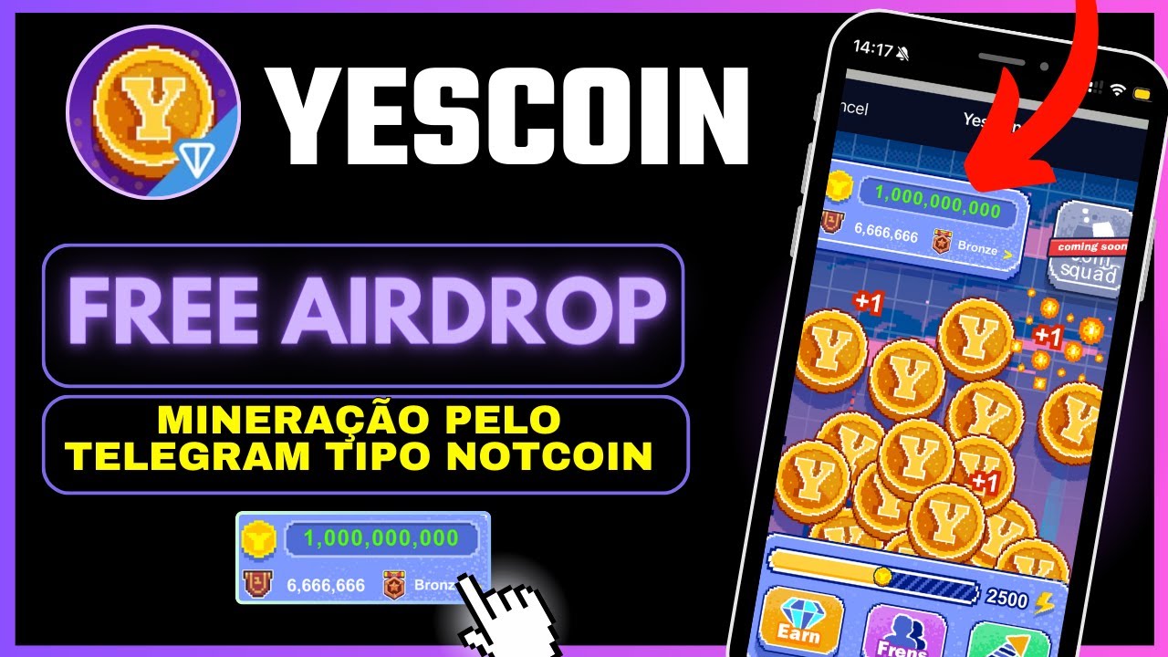 YESCOIN | AIRDROP DE MINERAÇÃO PELO TELEGRAM - SIMPLES E FÁCIL - YouTube