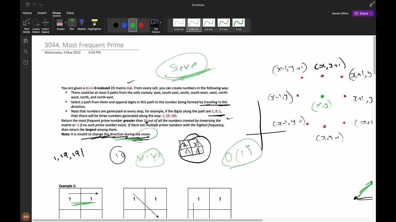 3044 Most Frequent Prime || Sieve + Recursion - YouTube