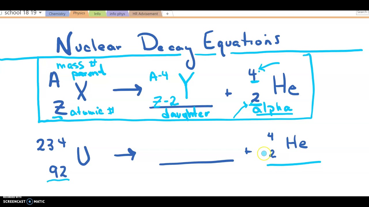 Nuclear Decay Examples - YouTube