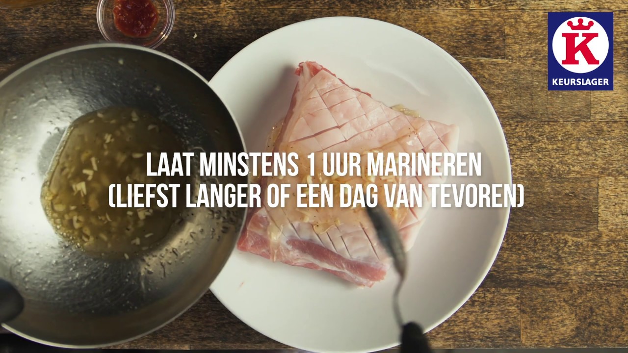 Varkenslende met teriyaki en oosterse salade- barbecue - YouTube