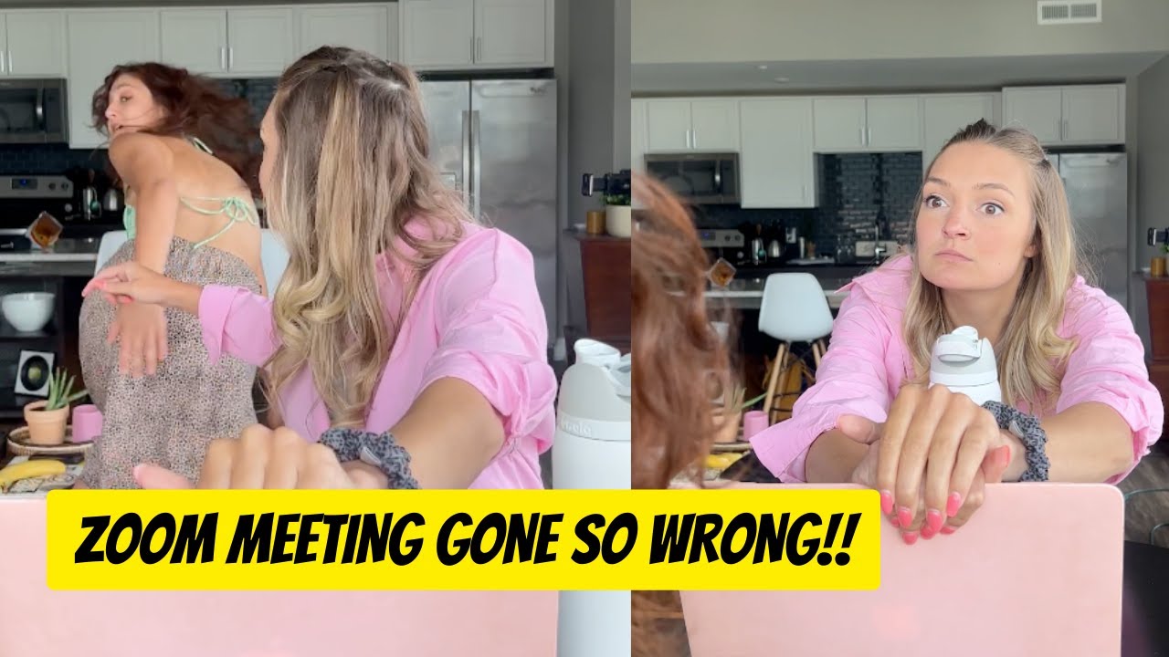SHE WAS ON A CALL WITH HER BOSS!!!! *zoom meeting pranks ...