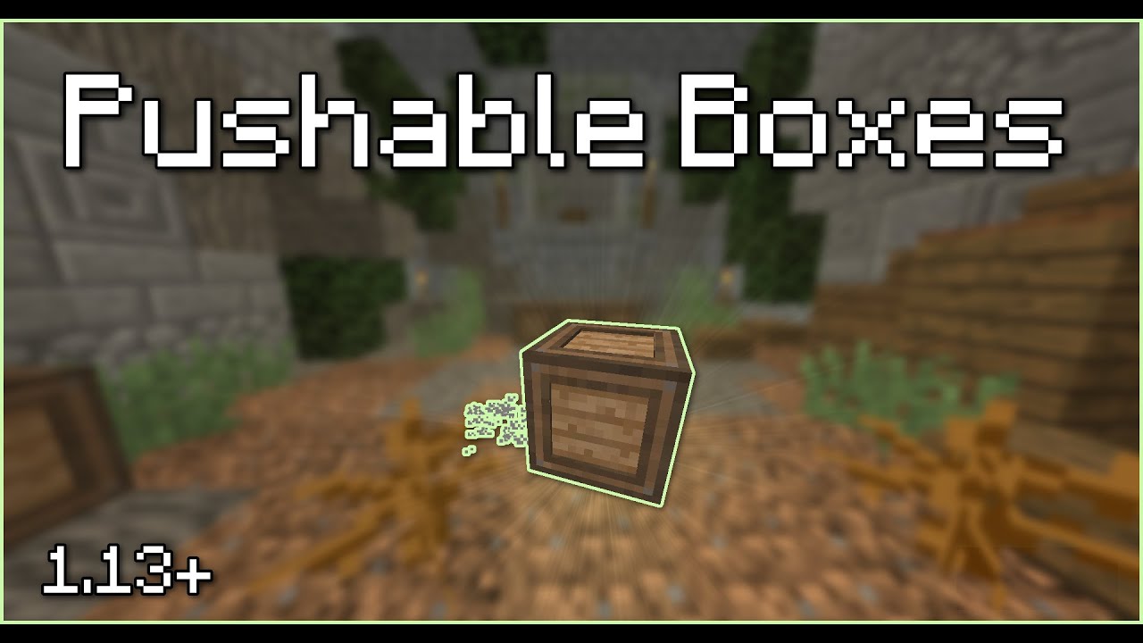 Pushable Boxes - - Zelda Concept in Vanilla Minecraft [1.13+] - YouTube
