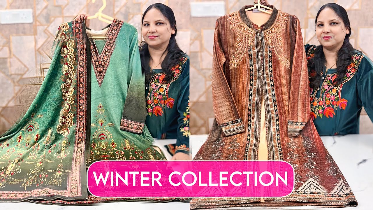 Winter Collection 2024 : Velvet & Karachi Fabric Ethnic Wear | Winter ...