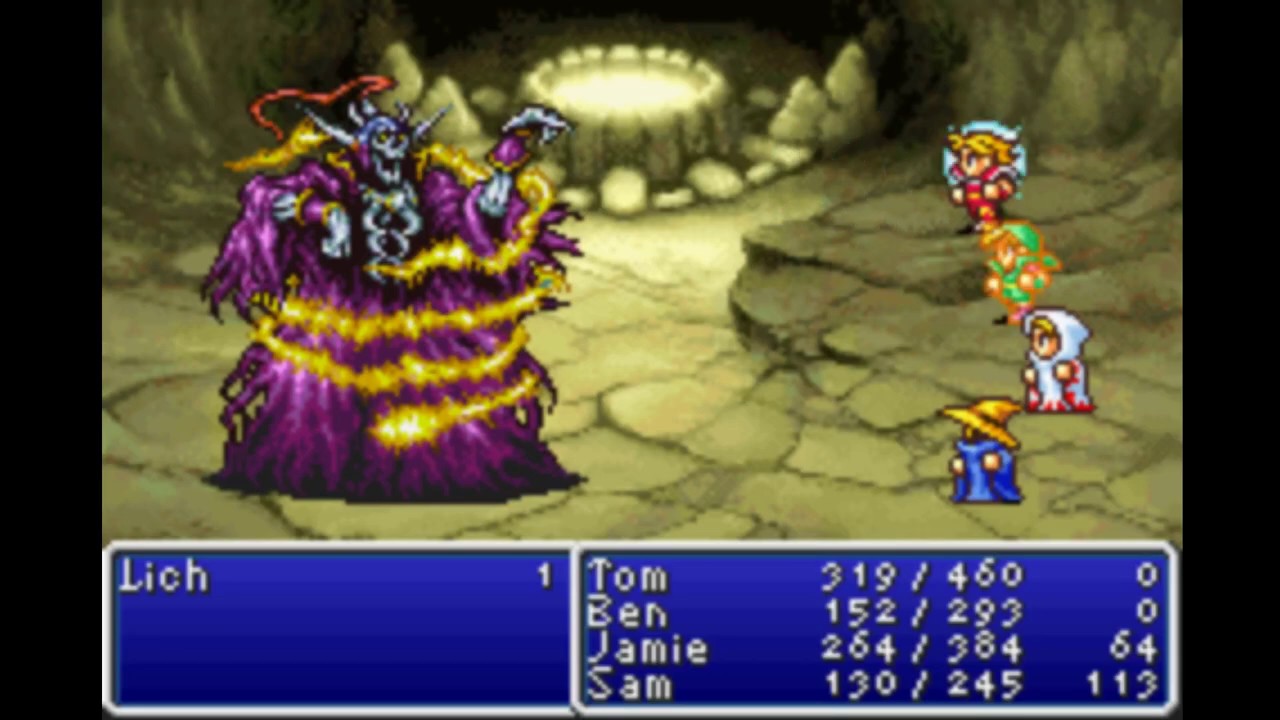 Final Fantasy 1 (GBA): Vs. Lich - YouTube