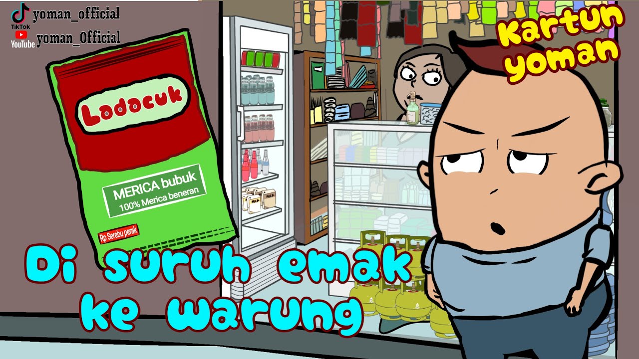 Kartun iyoman_di suruh emak|beli lada bubuk|maen game|ngakak|kocak|# ...