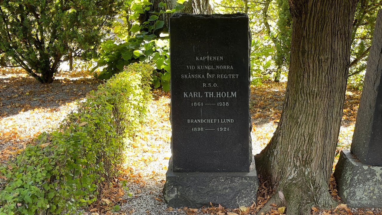 Lund Östra kyrkogården - Karl Thomas Holm - YouTube