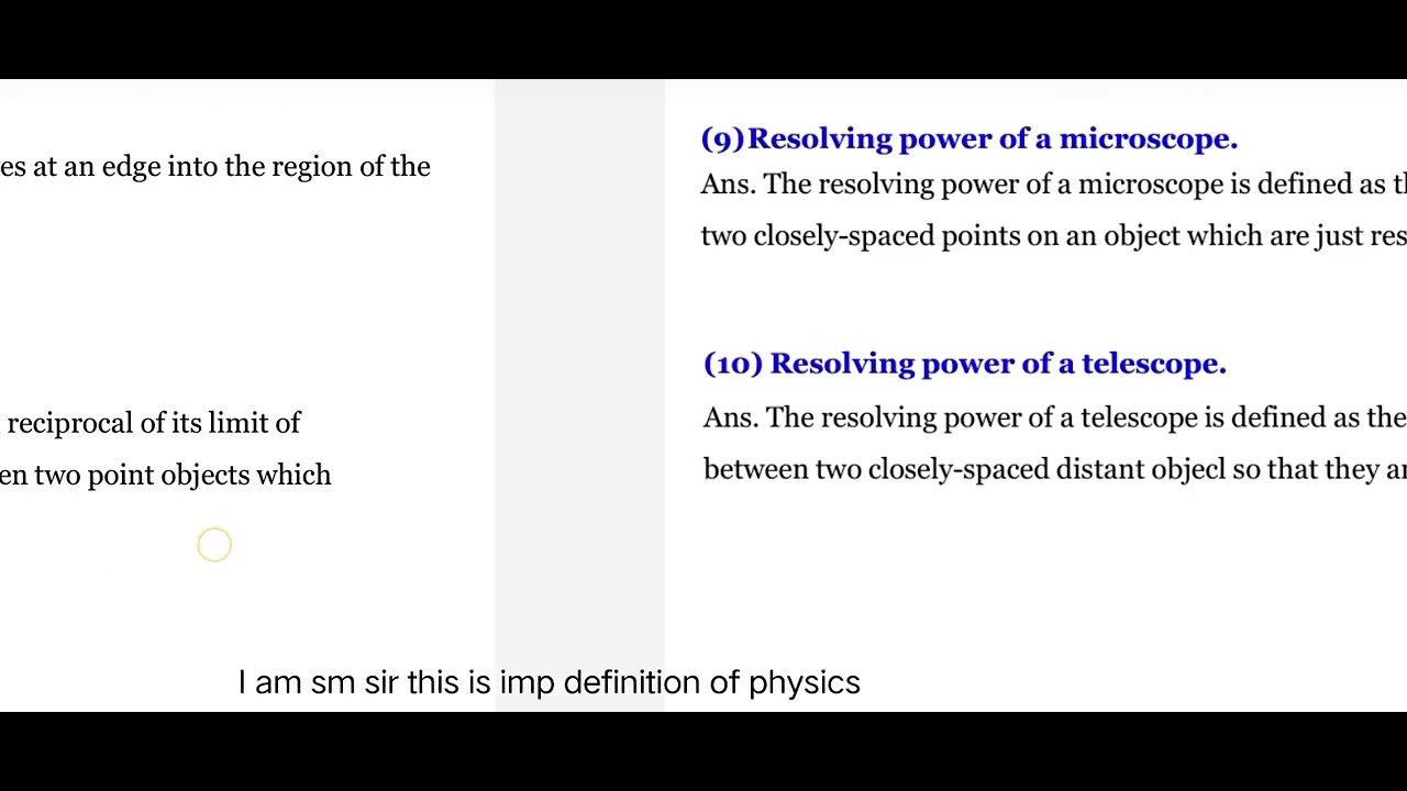 class 12th physics imp definition - YouTube