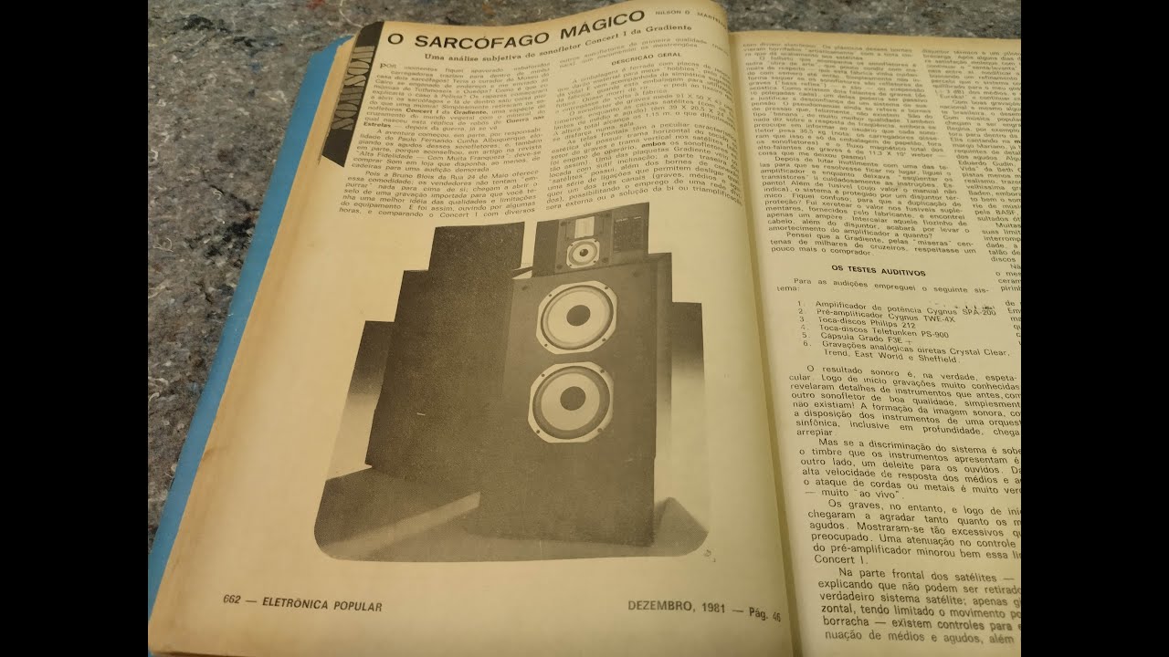 Gradiente Concert One - Análise subjetiva - Matéria revista Eletrônica ...