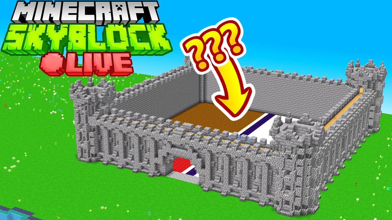 My Castle Has a HUGE SECRET in Minecraft Skyblock | (300 Days Part 6) - YouTube
