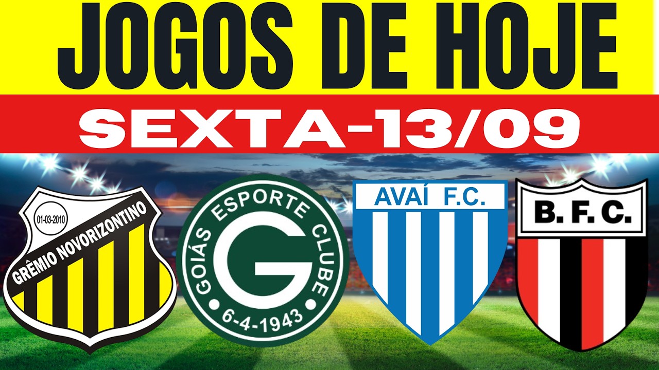 ⚽JOGOS DE HOJE | BRASILEIRÃO 2024 I SEXTA 13/09/2024 | JOGOS DE HOJE ⚽ ...