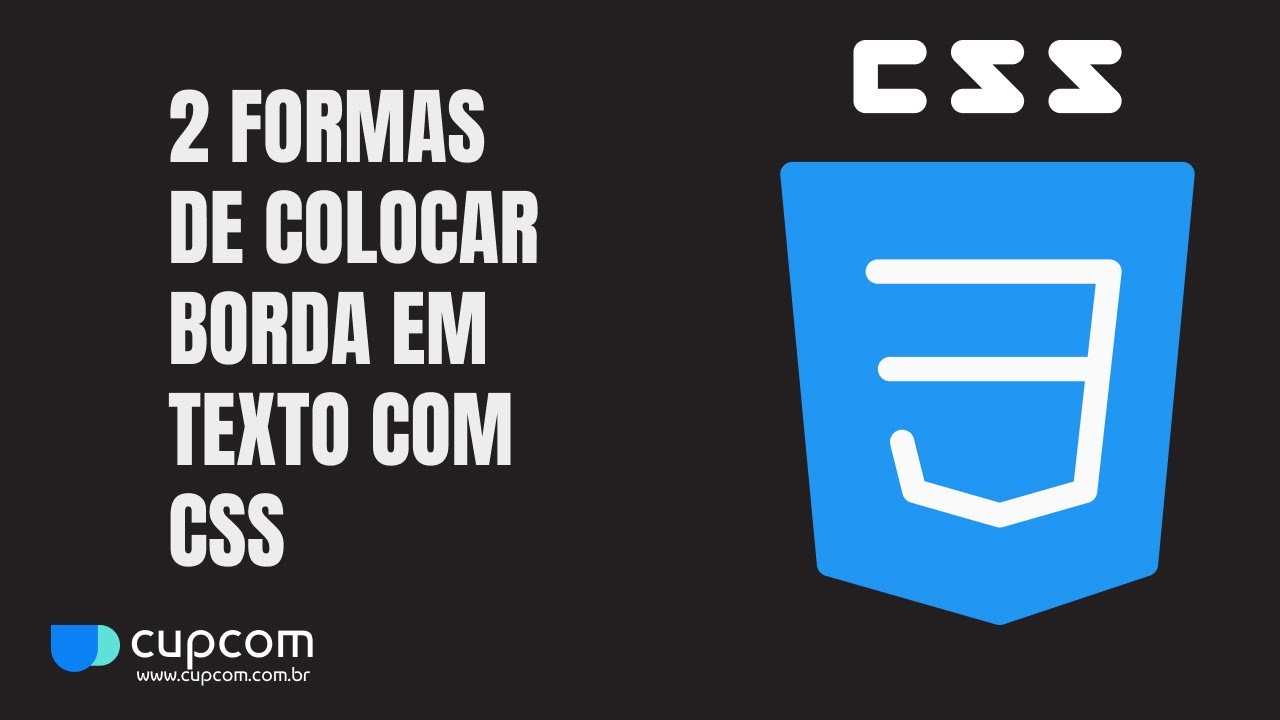 2 Formas De Colocar Borda Em Texto Com Css Youtube