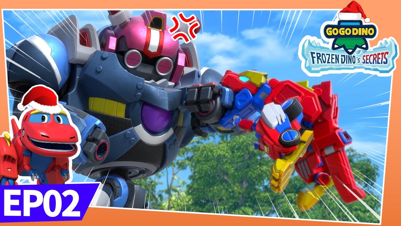 ️GOGODINO: Frozen Dino's Secrets ️ 02 Super Dinos vs. Baba Robot ...